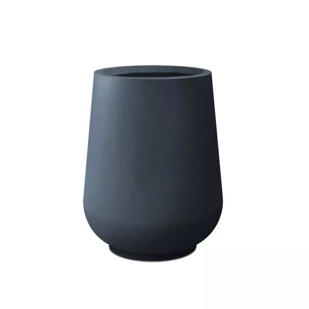 KANTE 10.63 in. x 13.78 in. Round Charcoal Lightweight Concrete and ...